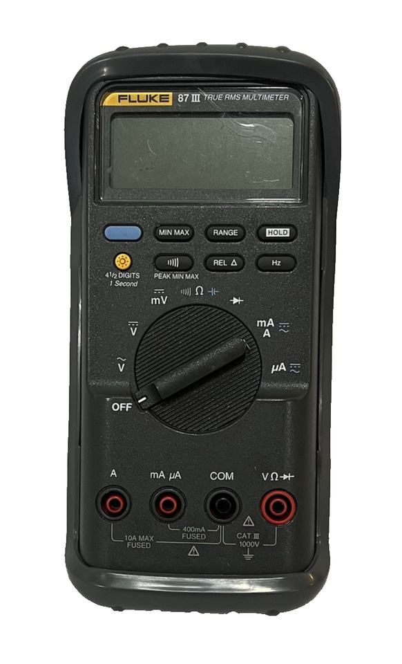 Fluke 87 III True RMS Digital Multimeter (w/ Test Leads & Protective ...