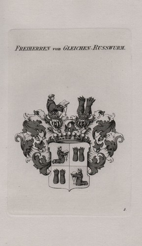 1830 Gleichen By Rußwurm Emblem Coat of Arms Heraldry Engraving ...