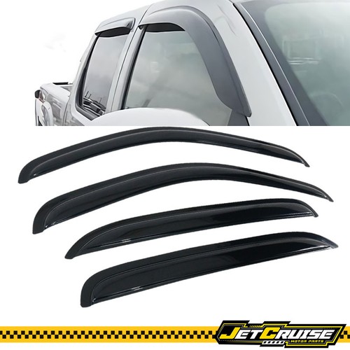 Fits 07-14 Chevy Silverado GMC Sierra Crew Cab Window Visors Rain Sun ...