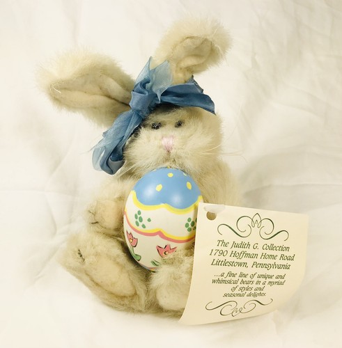 Judith G Boyds Bear Easter Bunny Rabbit With Real Hand Painted Egg ...