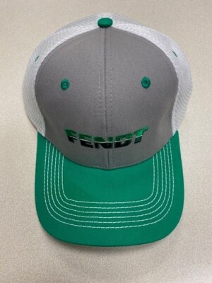FENDT Logo - Green Grey and White Mesh Back Hat | eBay