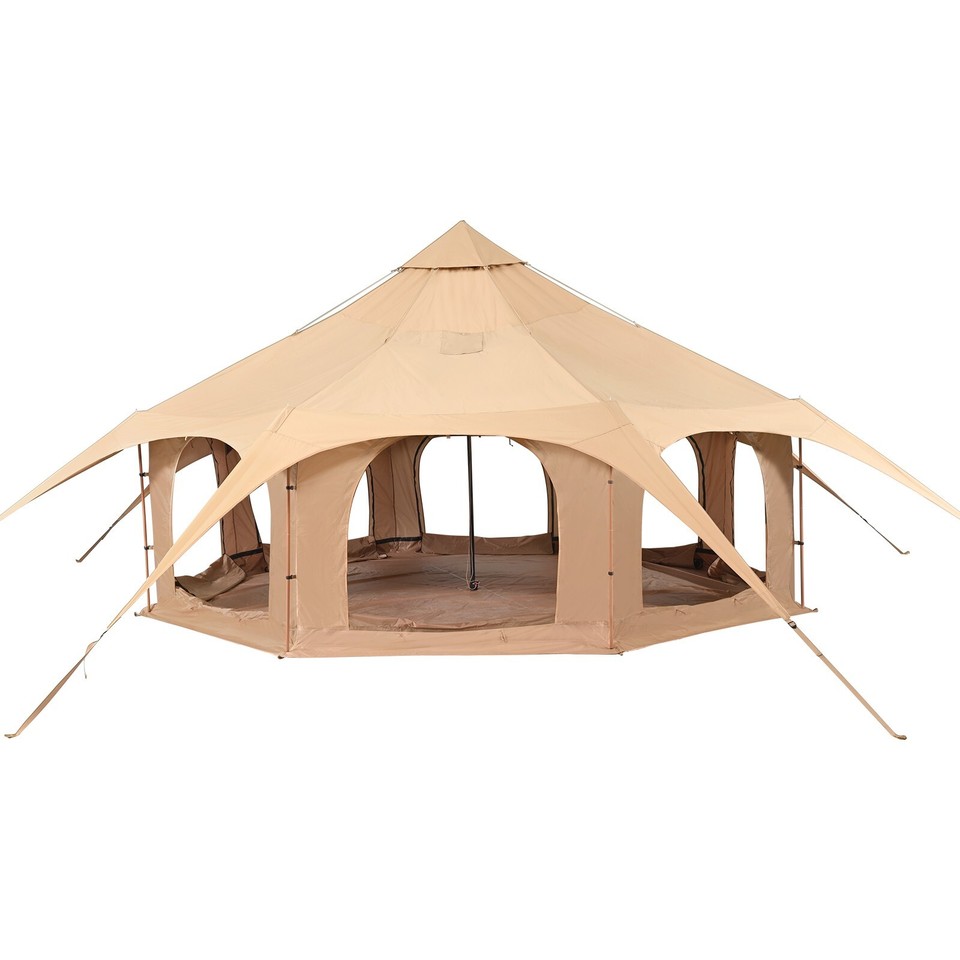 Canvas Bell Tent 3M 4M 5M 6M 7M 4-Season Camping Yurt Tent with Stove ...