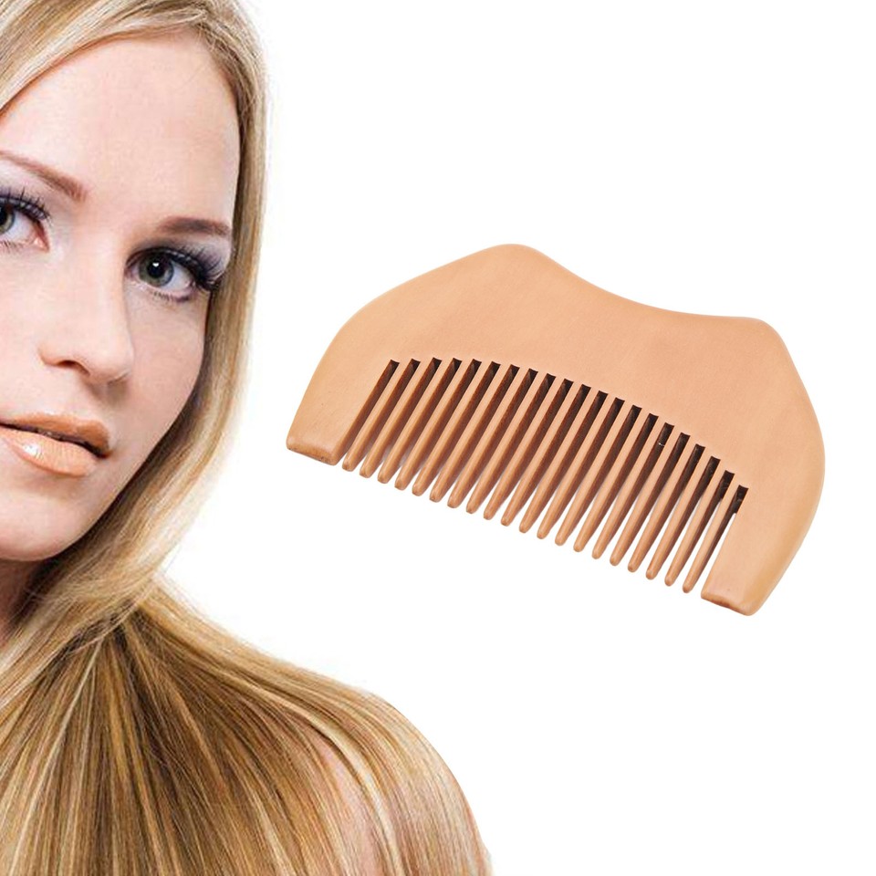 Wooden Comb Durable Wide Tooth Pocket Comb Moderate Tooth Tip For Women ...