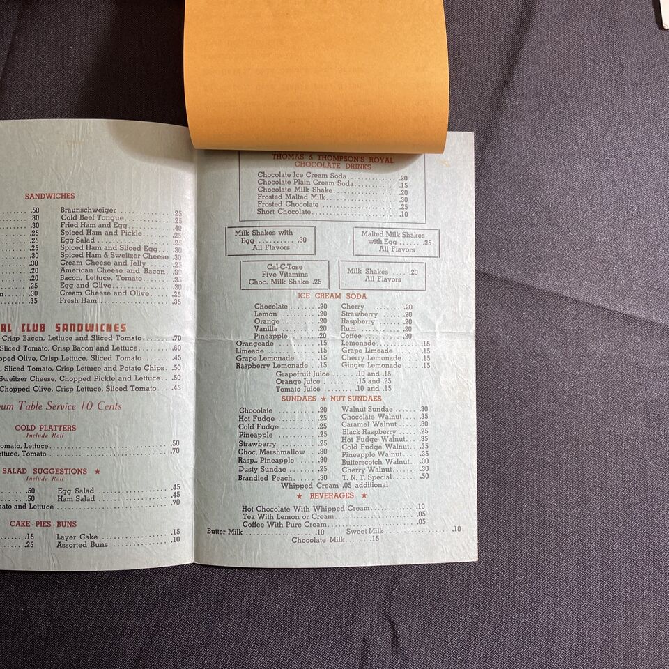 Thomas & Thompson's Fountain & Luncheonette Baltomore Maryland ...