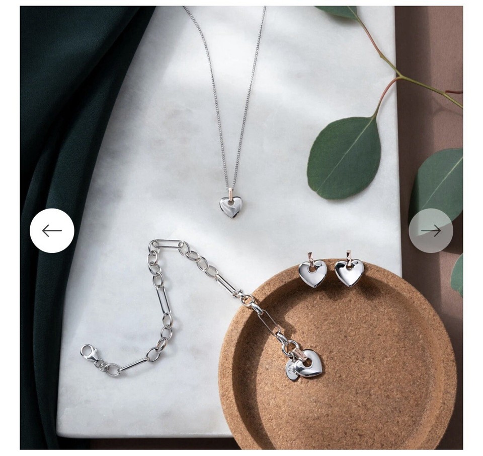 BRAND NEW CLOGAU Cariad Sterling Silver Small Heart Pendant Welsh Rose Gold | eBay UK