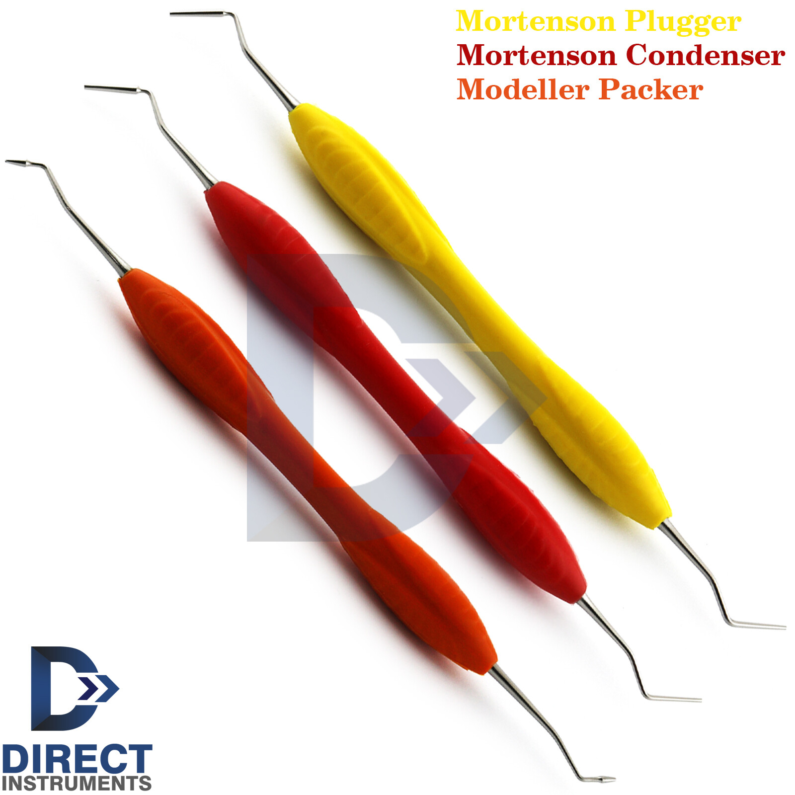 Set of 3 Silicone Dental Modeller Packer & Mortenson Plugger Composite ...