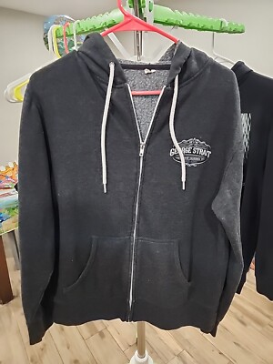 George Strait Zip Up Hoodie Gray Small | eBay