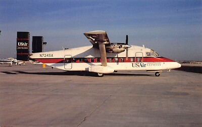 Airline Postcards USair Express Shorts 330-200 N724SA c/n SH3024 | eBay