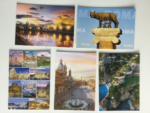 Set of 5 Premium Glossy Postcards Italy Rome / Positano - NEW - FREE ...