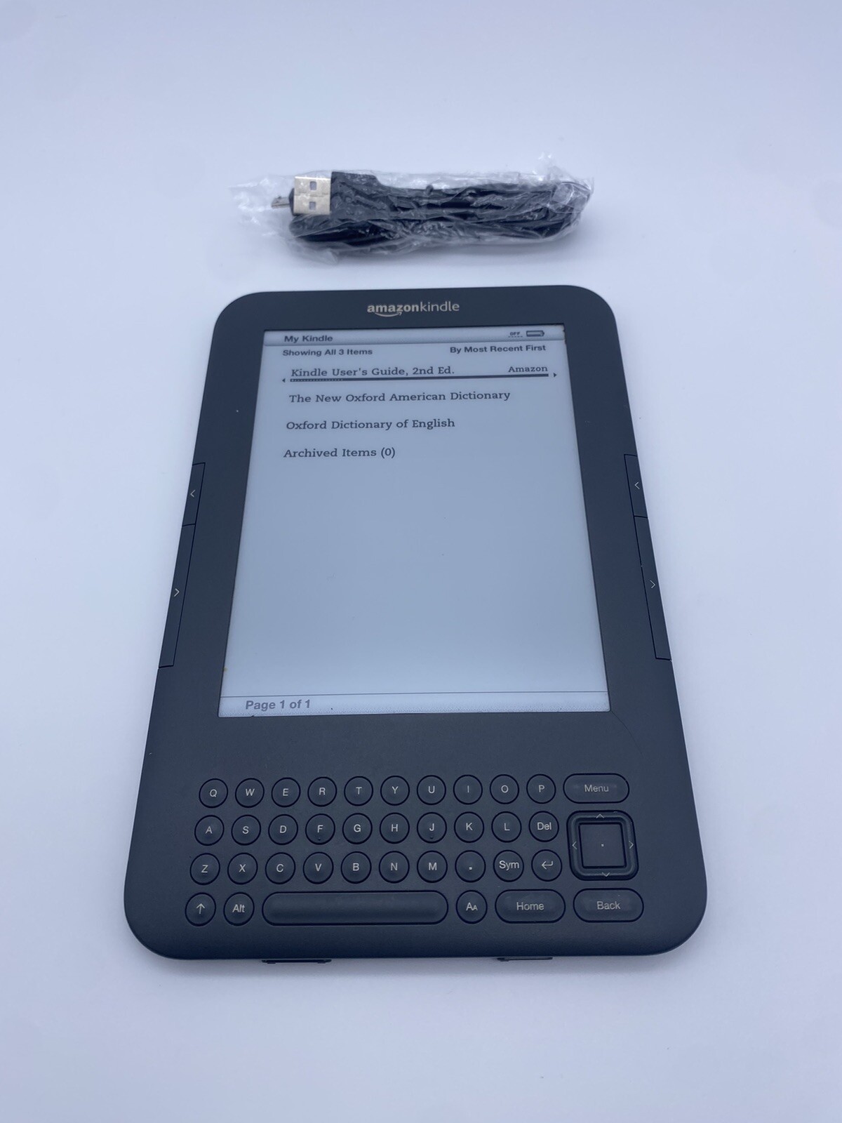 Amazon Kindle Reader Keyboard, Wi-Fi, 6" 4GB, D00901 3rd Generation ...