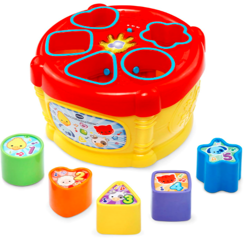 Toddler Sort Discover Drum Toy Colorful Shape Blocks Sorter Improve ...