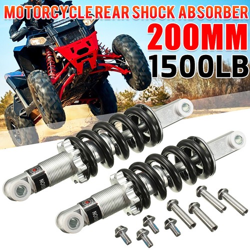 1Pair 200mm 1500lb Motorcycle Shock Absorber Rear Suspension Motor ATV ...
