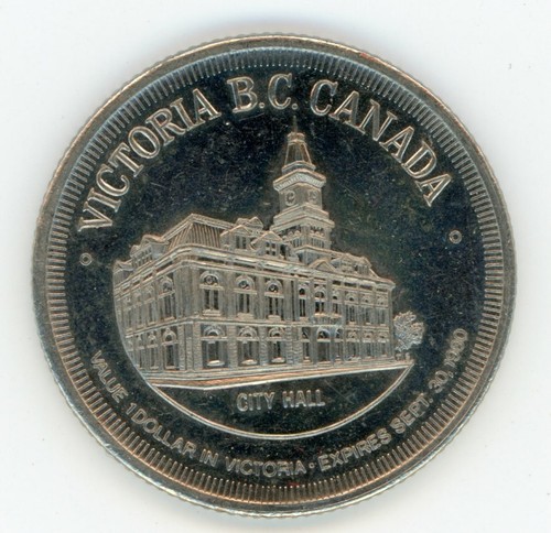 1980 Victoria BC Trade Dollar Token City of Gardens Canada Coin City ...