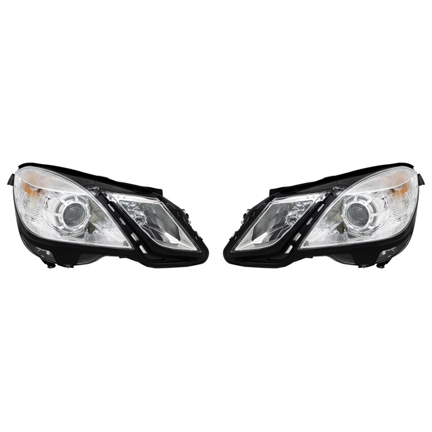 NEW PAIR OF HALOGEN HEADLIGHT FITS MERCEDES BENZ E400 SEDAN 3.5 2013 ...