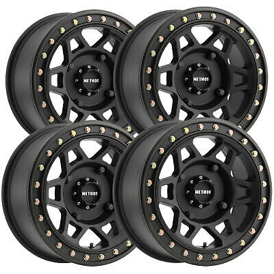 (Set of 4) Method UTV MR405 Beadlock 15x7 4x136 Matte Black Wheels Rims ...