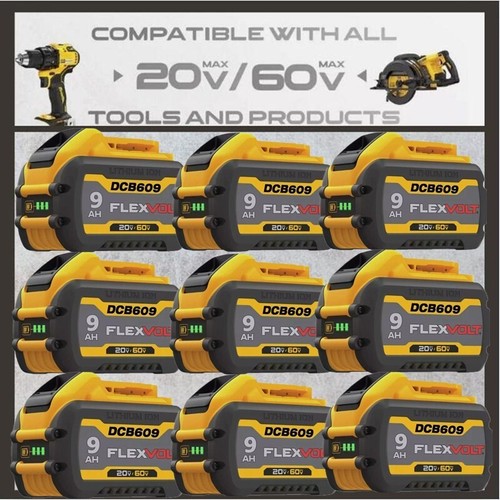 1~10Pack 9.0Ah for DeWalt FLEXVOLT 20V/60V MAX Battery Lithium-ion ...
