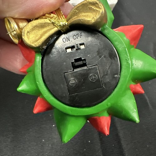 DISNEY STORE-Tinker Bell Light Up Sitting on Poinsettia Bells Ornament ...