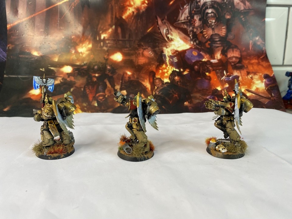 Blood Angels Primaris Sanguinary Guard x 3 Well Painted Warhammer 40k ...