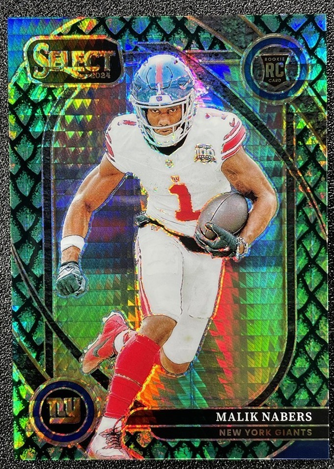 2024 Panini Select - Club Level Malik Nabers #220 Dragon Scale Prizm ...
