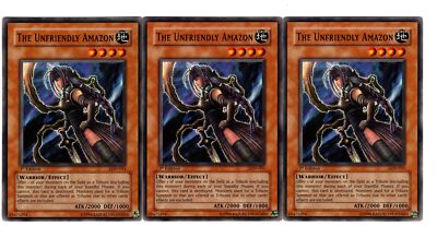 Yugioh- 3X The Unfriendly Amazon - Common - 1st Edition - LON-031 ...