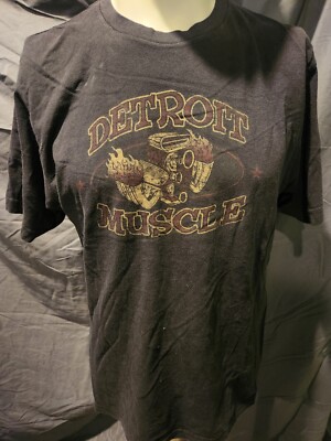 Made In Detroit Detroit Muscle Distressed Logo T Shirt Size Large | eBay