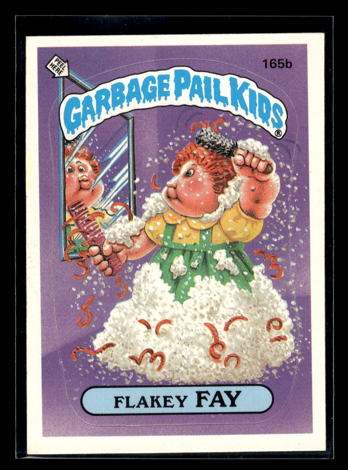 1986 Topps Garbage Pail Kids #166b Flakey Fay 4th Series 4 Sticker ...