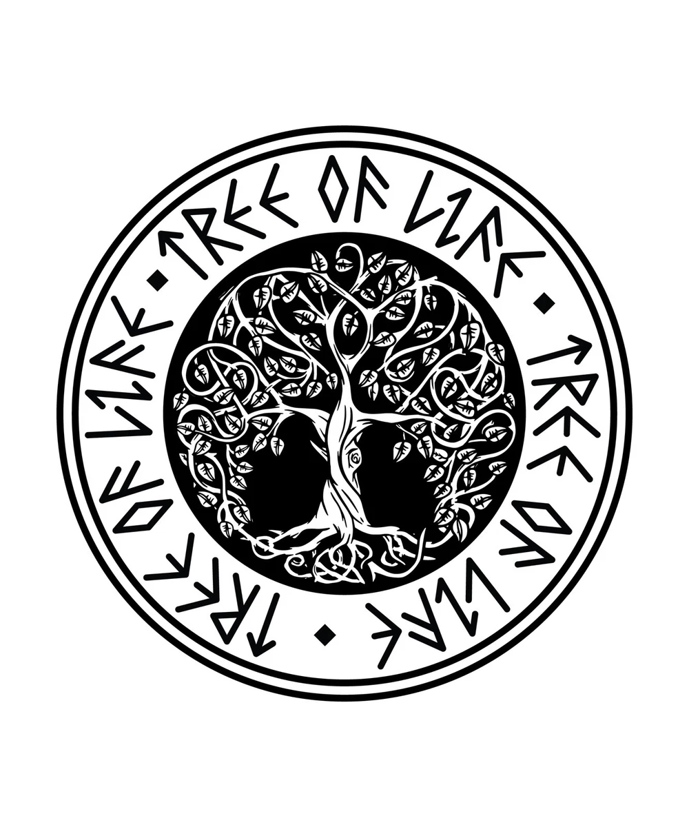 Celtic Tree Of Life Art Black And White