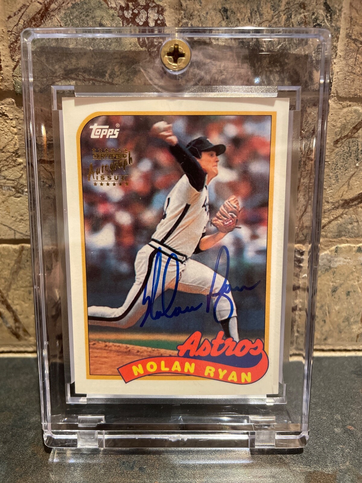 Nolan Ryan AUTO 1989 Topps Baseball #530 Houston Astros Signed | eBay