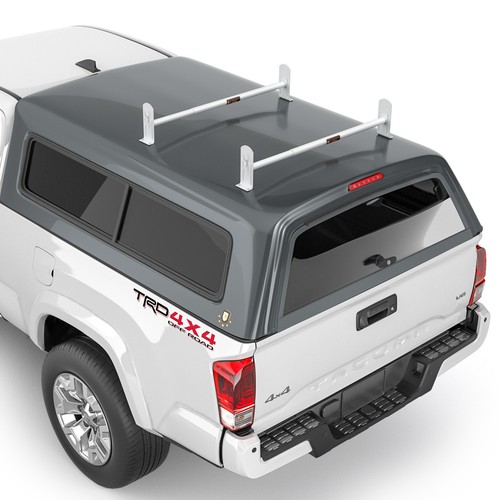 DX36 Universal Pickup Truck Cap & Topper 2 Bar Ladder Roof Van Rack ...