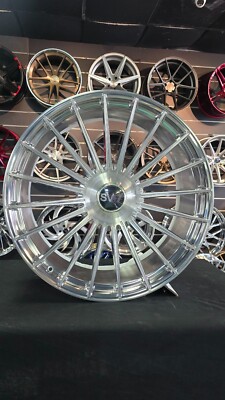 26 Inch 26x10 Savini SV101 Brushed Polish Rims BP:6x139.7 Mercedes BMW ...