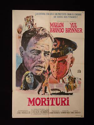 MORITURI (1965) * MARLON BRANDO * YUL BRYNNER * ARGENTINE 1sh MOVIE ...