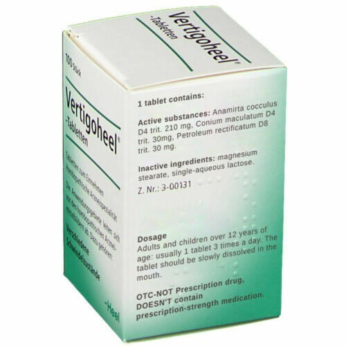 Vertigoheel 50 Tabs, Homeopatic - dizziness, nausea, vertigo -TRACKED ...