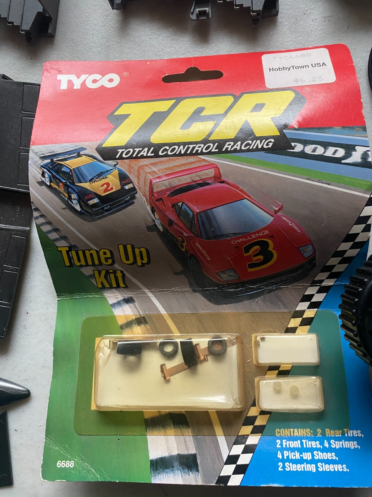 1992 Tyco TCR Slotless HO Race Car Set Complete with 3 Cars Track ...