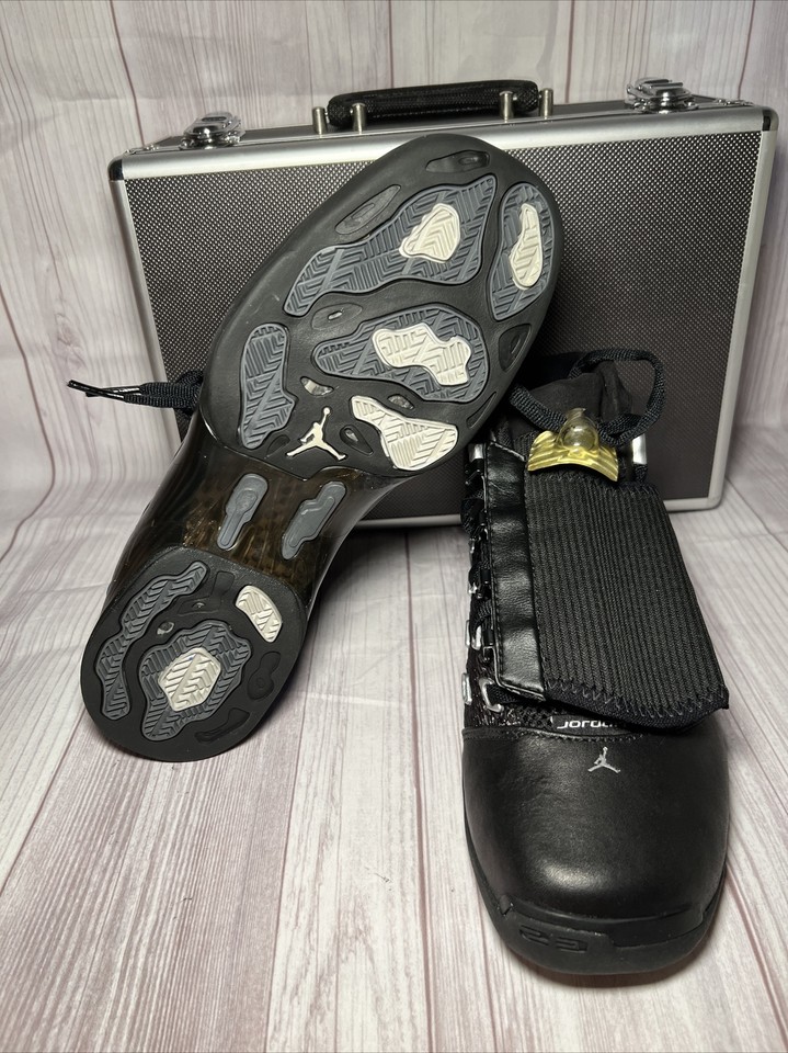 NEW 2002 NIKE AIR JORDAN 17 XVII ORIGINAL BLACK METALLIC SILVER MENS ...