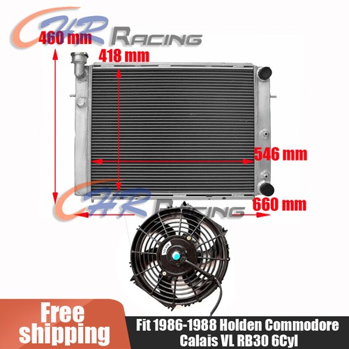 All Aluminum Radiator for HOLDEN COMMODORE VL RB30 L6 AT/MT + Fan | eBay