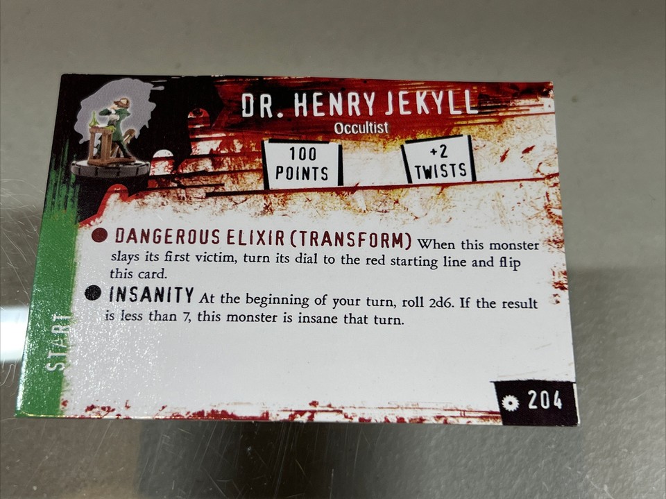 Horrorclix - Unique DR. HENRY JEKYLL #204 - Base Set with Card | eBay