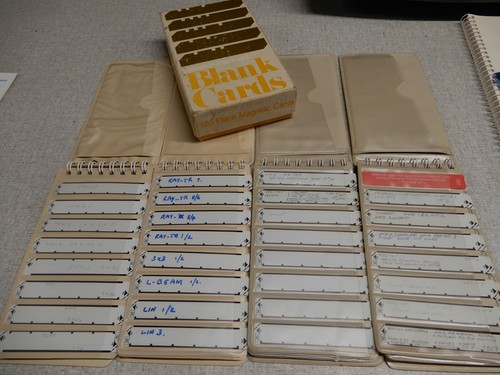 HP 41C Blank and Pre Programmed Cards Four Notebooks Full as Shown Huge ...