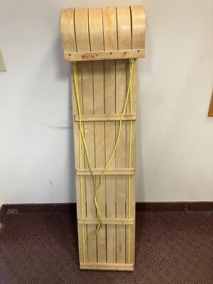 Vintage Paris Wood Wooden Toboggan Snow Sled Made In Canada 5’ Long | eBay