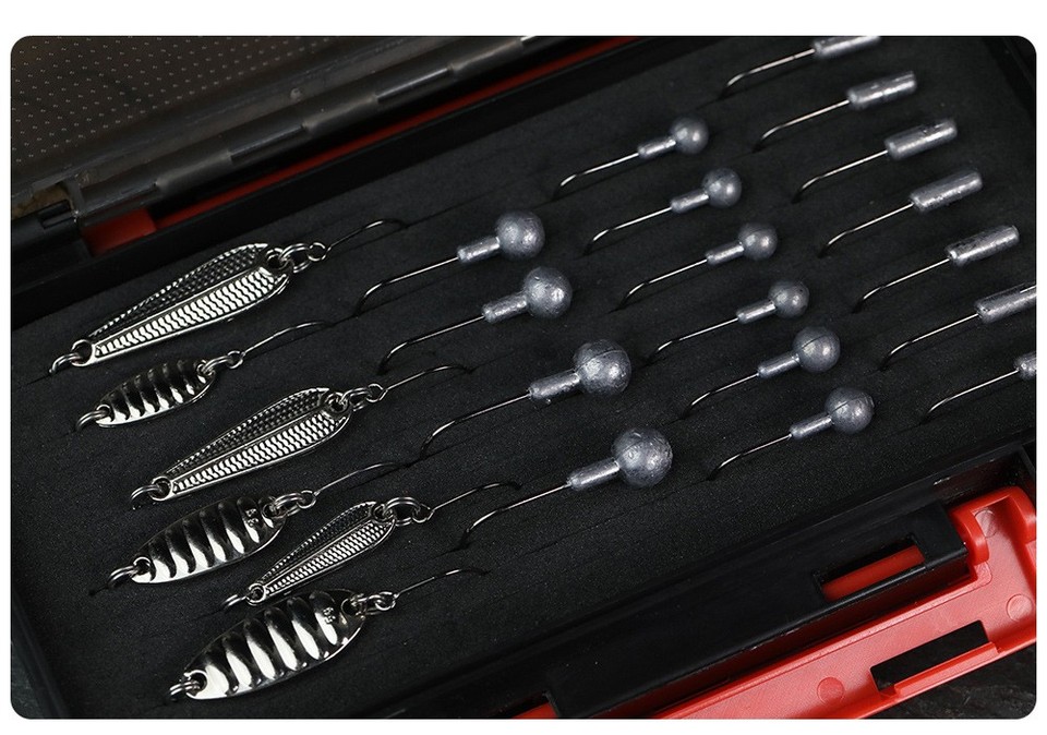 75pcs/Box Spoon Lead Jig Head Fishing Hooks Soft Crappie Lure Baits ...