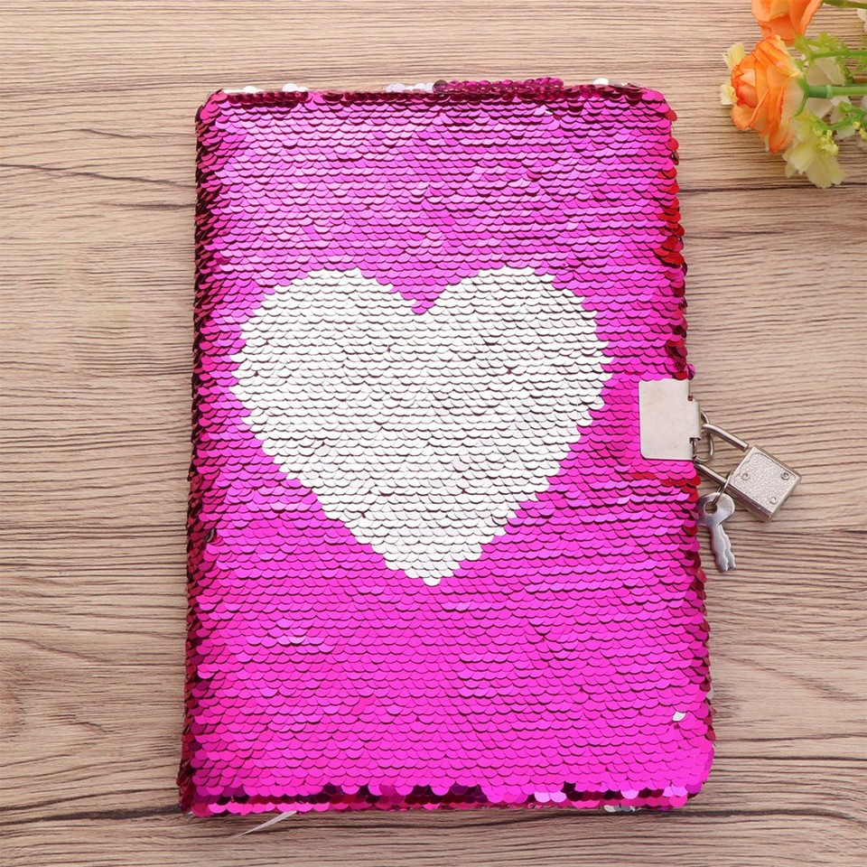 Embroidered Sequin Notebook Child Travel Reversible Secret Diary | eBay UK