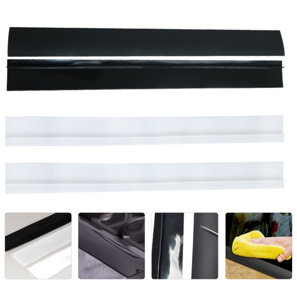 4 PCS Silicone Gap Strip Cooker Edge Kitchen Worktop Protector Filler ...