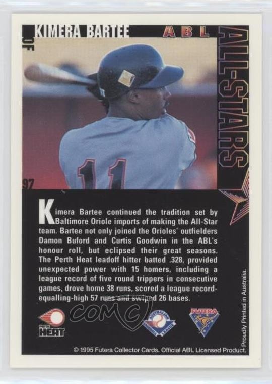 1996 Futera Australian Baseball All-Star Kimera Bartee #97 | eBay