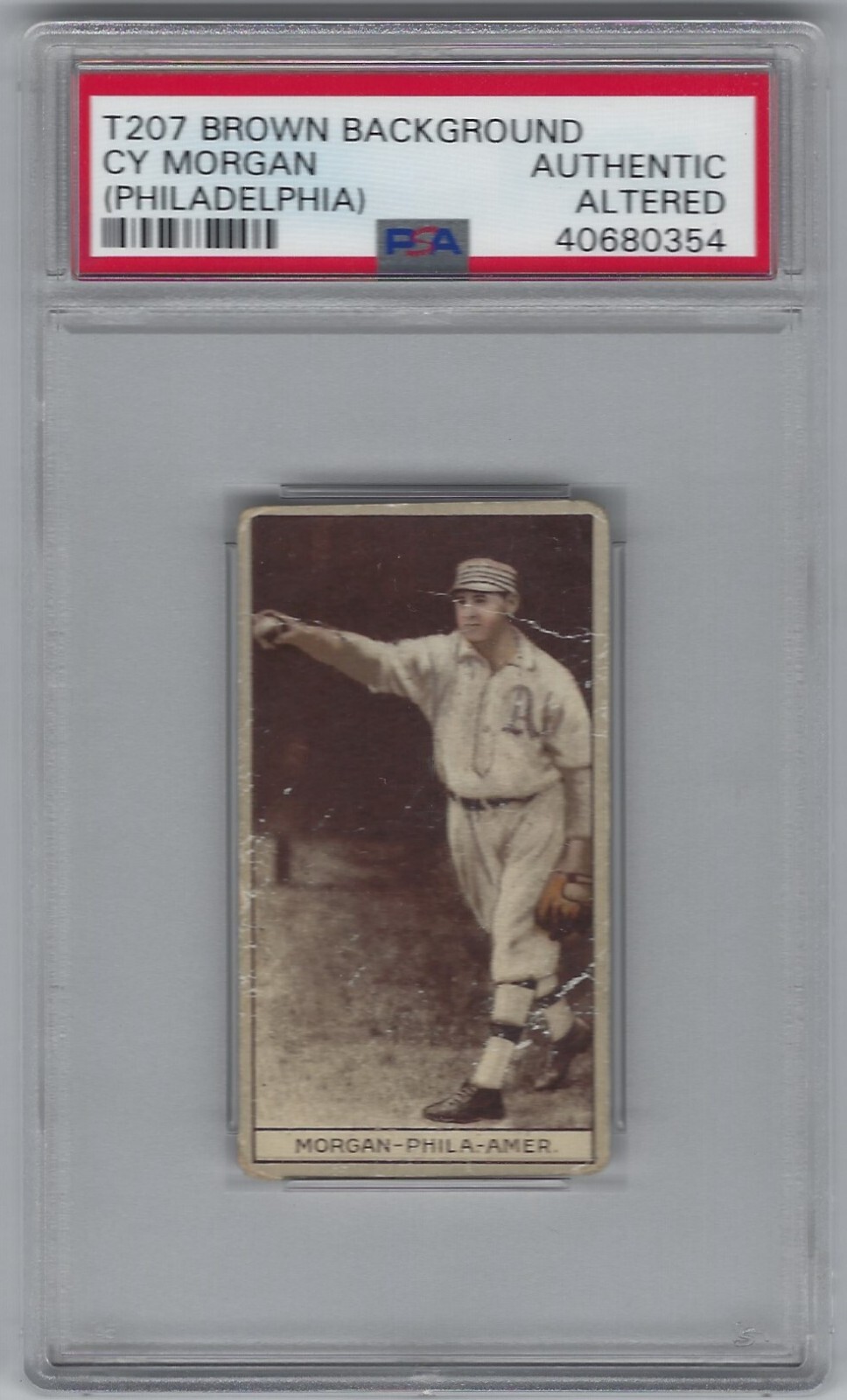 1912 T207 Recruit Little Cigars Cy Morgan PSA Authentic Altered ...