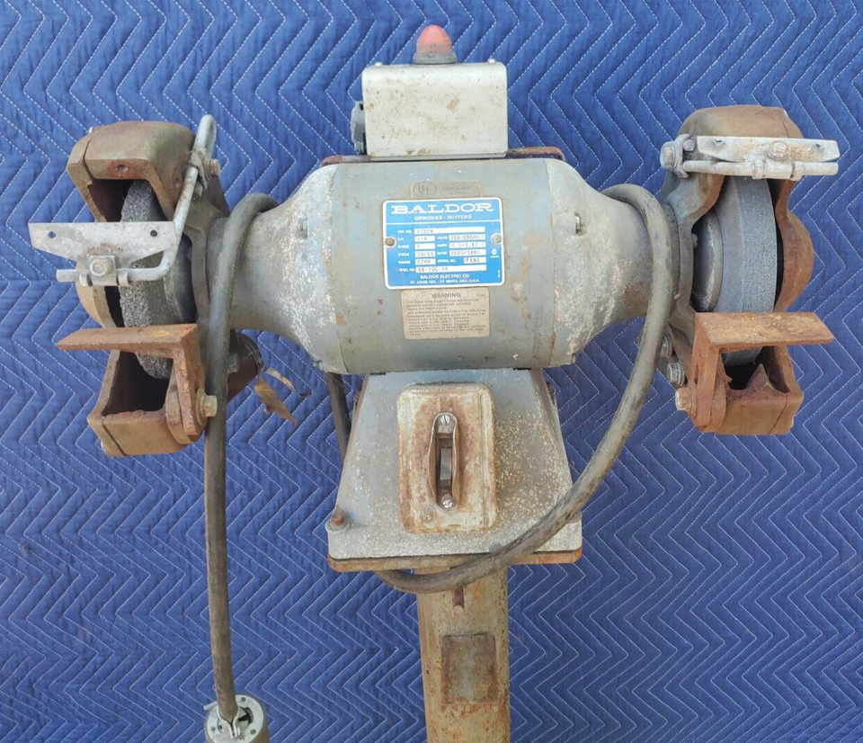 Baldor 8" Industrial Cast Iron Bench Grinder Buffer #8102W 75hp 1500 ...