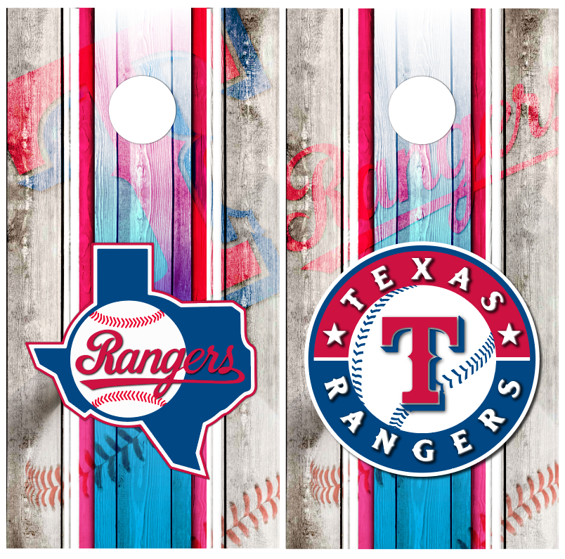 Texas Rangers Baseball MLB Sports Fan Cornhole Board Game Vinyl Decal ...