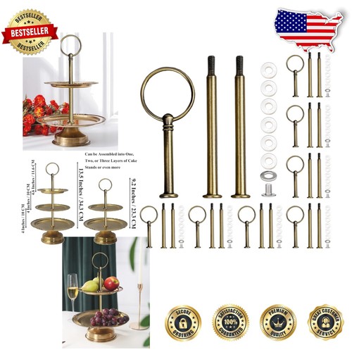 Adjustable Multi-Tier Cake Tray Stand - Heavy Duty Zinc Alloy Dessert ...