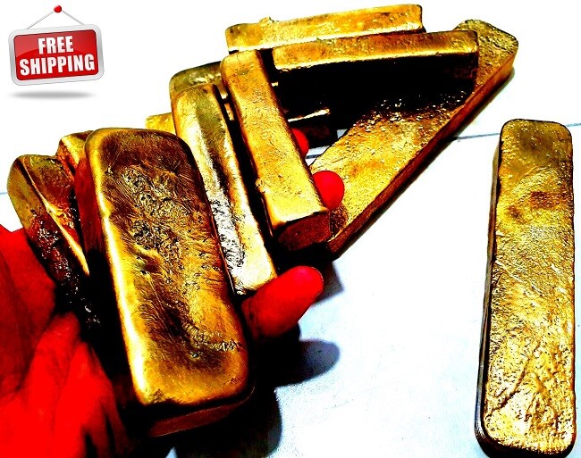 239 GRAMS SCRAP GOLD BAR FOR GOLD RECOVERY MELTED DIFFERENT COMPUTER ...