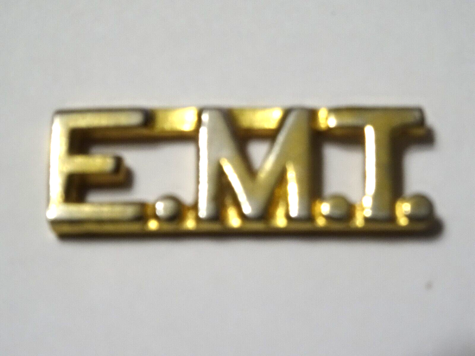 EMT ~ Gold 1" Letters Collar Pin Insignia Emergency Medical Technician ...