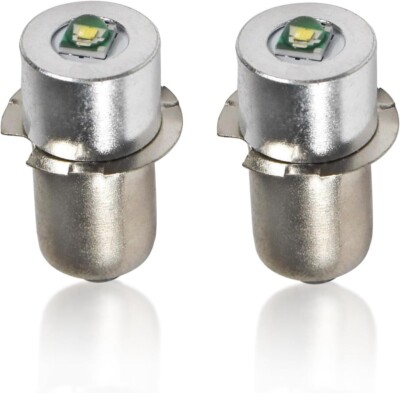 2-Pack P13.5S Base Upgrade Flashlights LED Bulb for Ryobi Makita ...