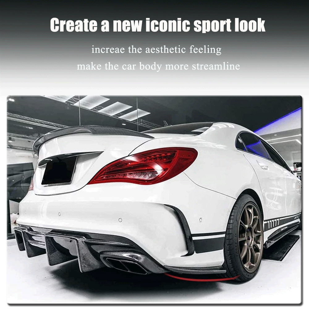 Carbon Rear Side Bumper Splitter For Mercedes Benz CLA W117 C117 CLA45 ...
